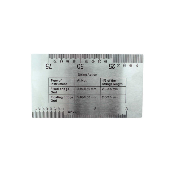 FRITZ RULER - STRING ACTION GAUGE & STRING PITCH RULER FRITZ RULER - STRING ACTION GAUGE & STRING PITCH RULER